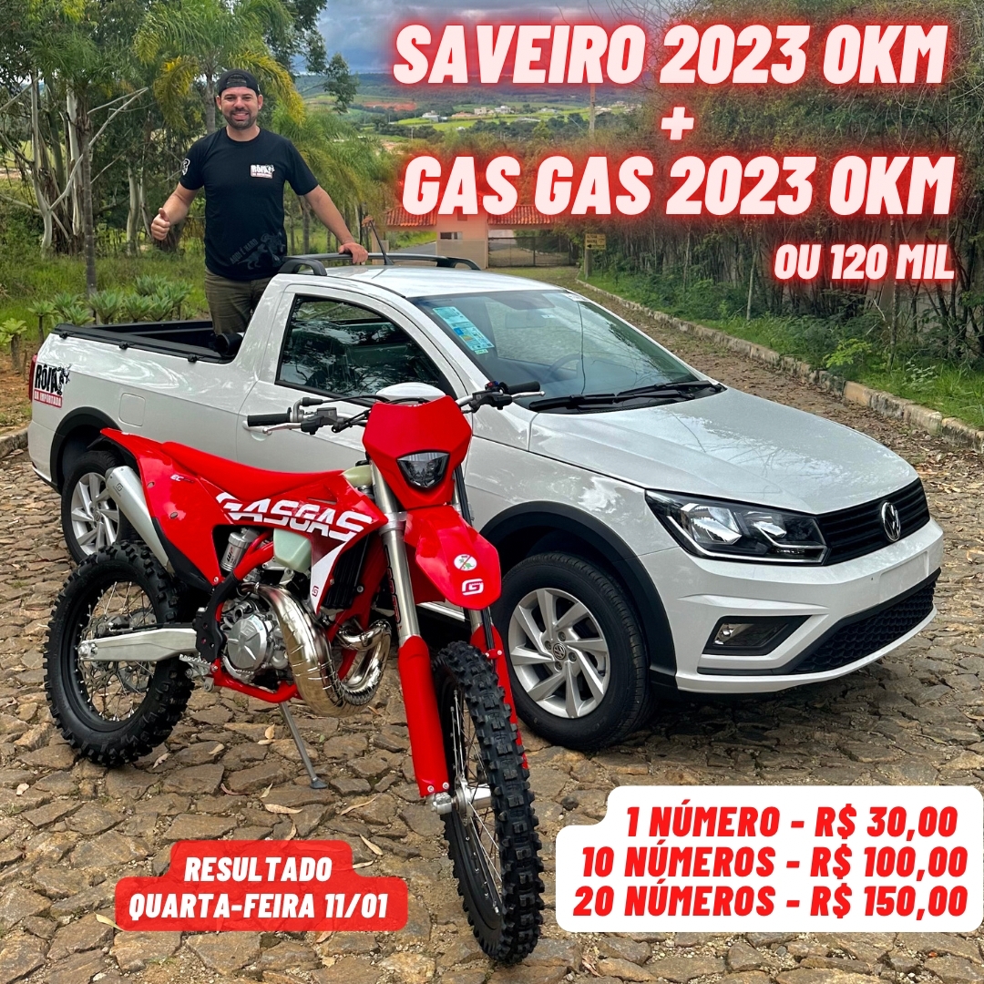 Saveiro 0km + GasGas 300 0km ou 120 mil - Agenda Off Road